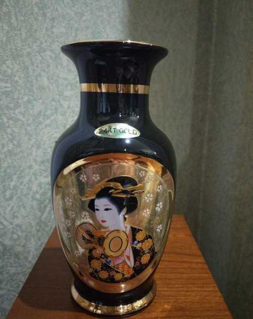 Ваза фарфоровая Art of Chokin (Япония) 24К золото