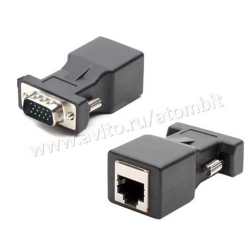 Адаптер VGA по витой паре VGA ) RJ45 M2