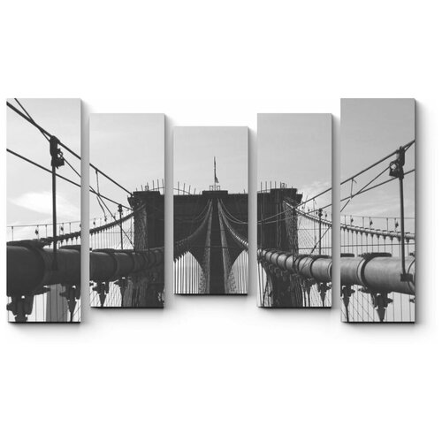 Модульная картина Линии черно-белого моста110x66