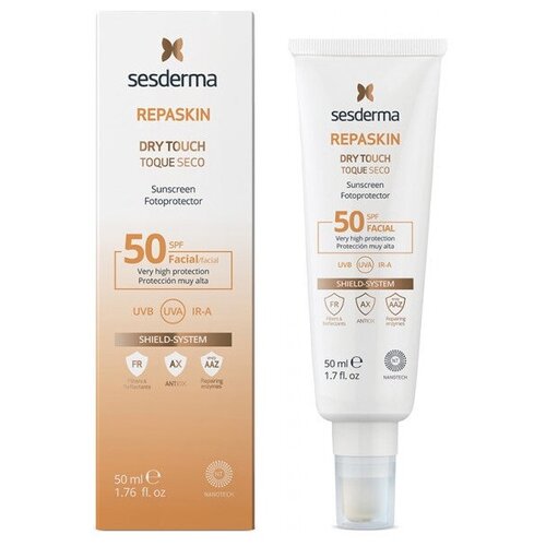 Repaskin Dry Touch Sunscreen SPF50 Солнцезащитный крем-гель для лица, 50 мл.