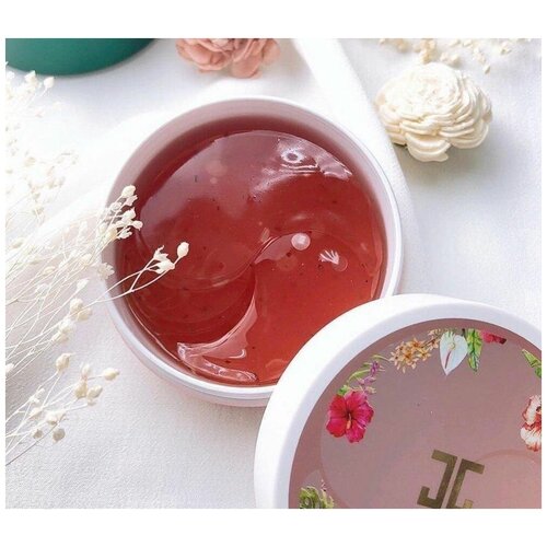 JayJun Roselle Tea Eye Gel Patch корейские гидрогелевые патчи с цветами гибискуса для кожи вокруг(azia4you)