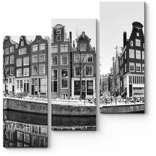 Модульная картина Монохромный Амстердам 60x64