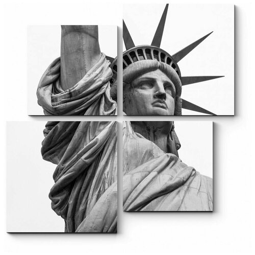 Модульная картина Величественная статуя Свободы 90x90