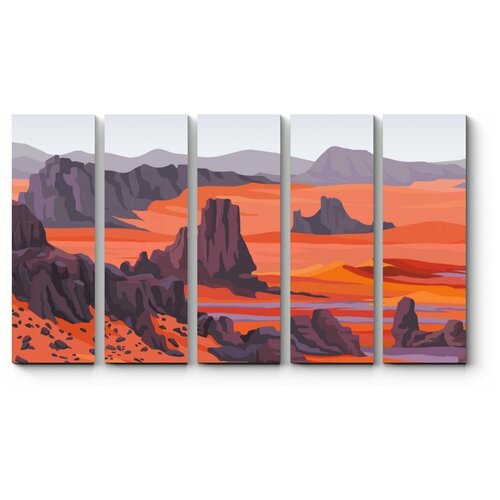 Модульная картина Огненная пустыня 100x60