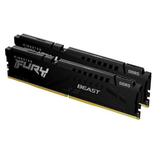 Модуль памяти Kingston 16GB DDR5 5200 DIMM FURY Beast Black XMP Gaming Memory KF552C40BBK2-16 Non-ECC, CL40, 1.25V, (Kit of 2)