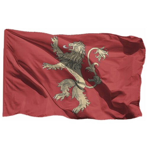 Флаг Ланнистеров из Игры престолов Game of Thrones House Lannister на шёлке, 70х105 см для ручного древка