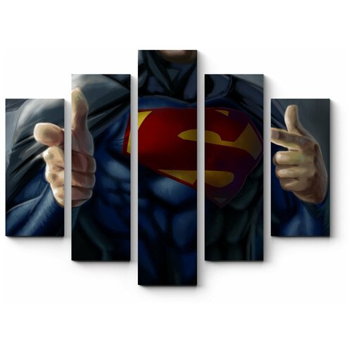 Модульная картина В каждом Супермене живет Бэтмен 105x84