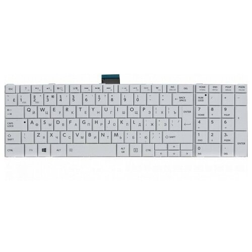 Клавиатура для ноутбука Toshiba C850 L850 L870 белая p/n: NSK-TV0SV, NSK-TV0SU, NSK-TT0SV