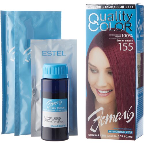 ESTEL Vital Quality Color стойкая гель-краска для волос, 155 темная вишня, 50 мл