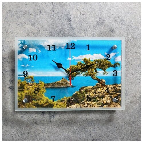 Часы-картина настенные, серия: Природа, "Крым, море", 20х30 см