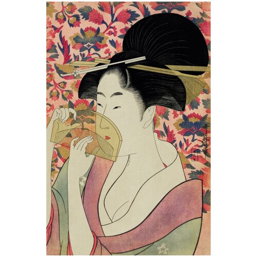 Постер / Плакат / Картина Портрет японской женщины 60х90 см в раме