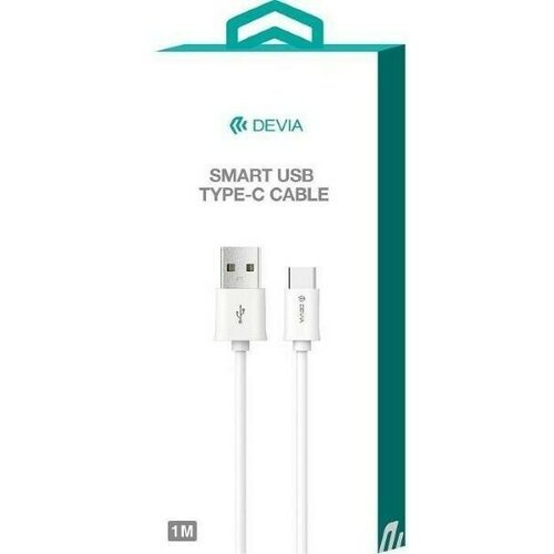 Devia Кабель USB-USB Type-C, 2A (white)