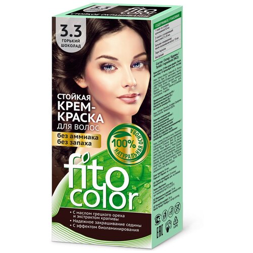 Fito косметик Fitocolor стойкая крем-краска для волос, 3.3 горький шоколад, 115 мл