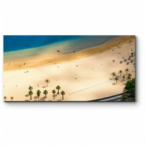 Модульная картина Песчаный пляж с высоты птичьего130x65