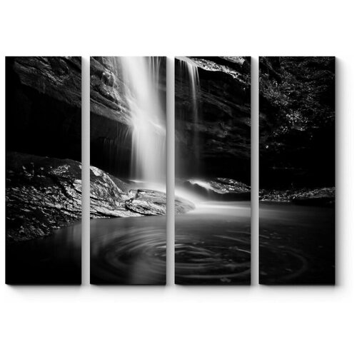 Модульная картина Черно-белый водопад150x113
