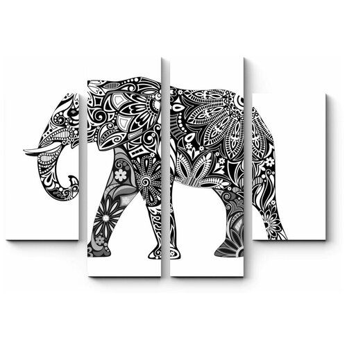 Модульная картина Цветущий слон90x68