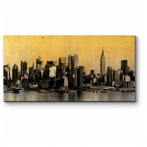 Модульная картина Ретро Нью-Йорк140x70