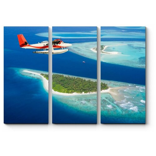 Модульная картина Летающий над Мальдивами130x93