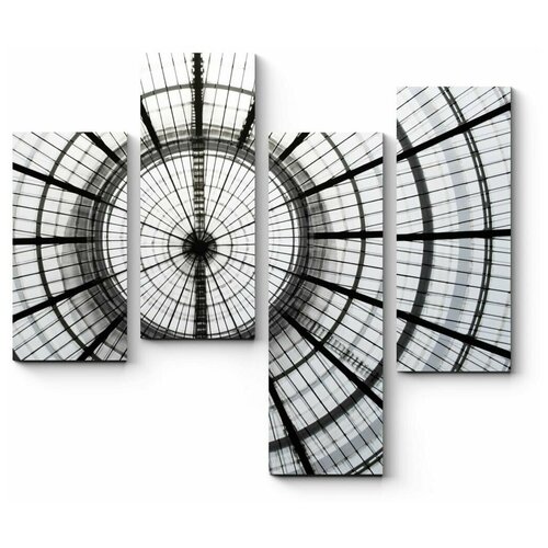 Модульная картина Круглый стеклянный потолок 74x69