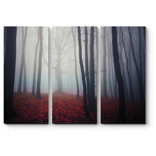 Модульная картина Осенний лес туманным утром 160x115
