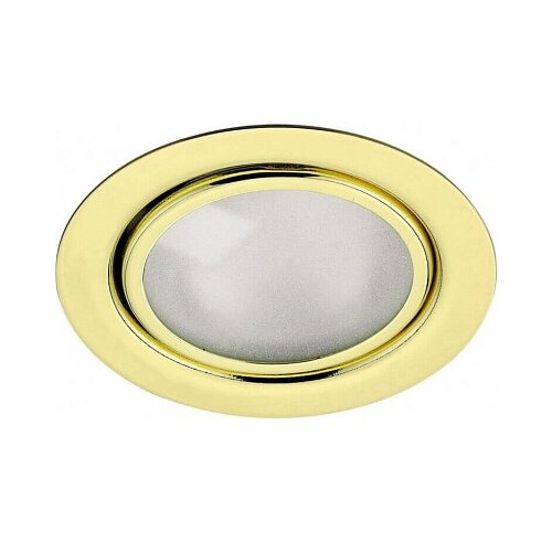 Светильник Novotech FLAT 369121, G4, 20 Вт, нейтральный белый, цвет арматуры: золотой, цвет плафона: белый