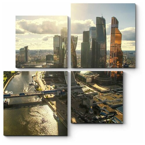 Модульная картина Международный бизнес центр. Москва 100x100