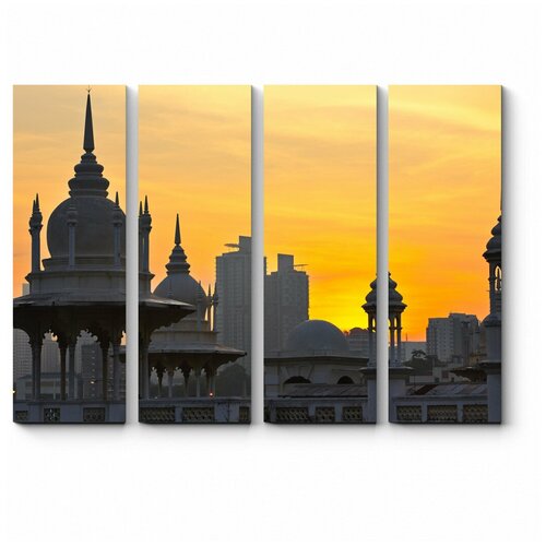 Модульная картина Куала-Лумпур на рассвете 100x75