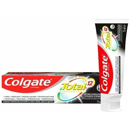 Colgate Зубная паста Total 12 Профессиональная глубокое очищение 75 мл