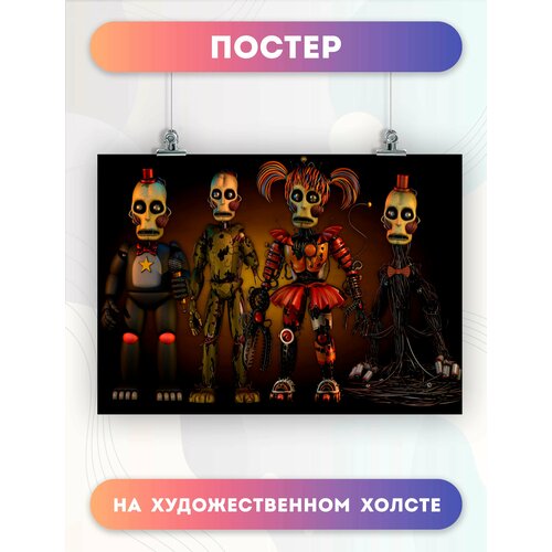 Постер на холсте Фнаф Five Nights at Freddy's игра пять ночей с Фредди 9 50х70 см