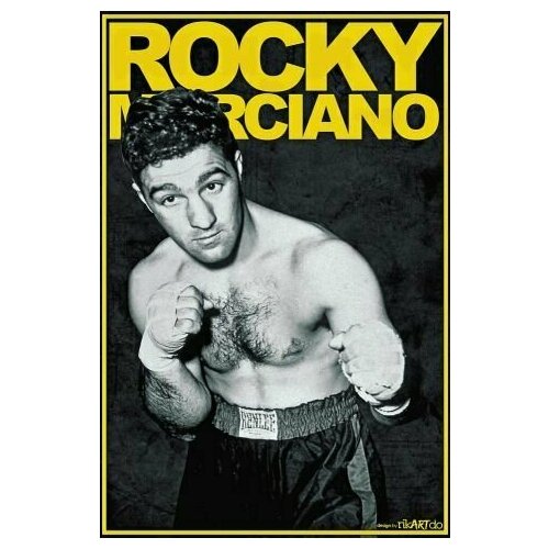 Плакат, постер на холсте Rocky Marciano/Рокки Марсиано. Размер 30 х 42 см