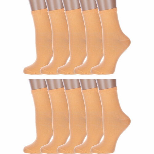 Носки HOBBY LINE, 10 пар, размер 36-40, оранжевый