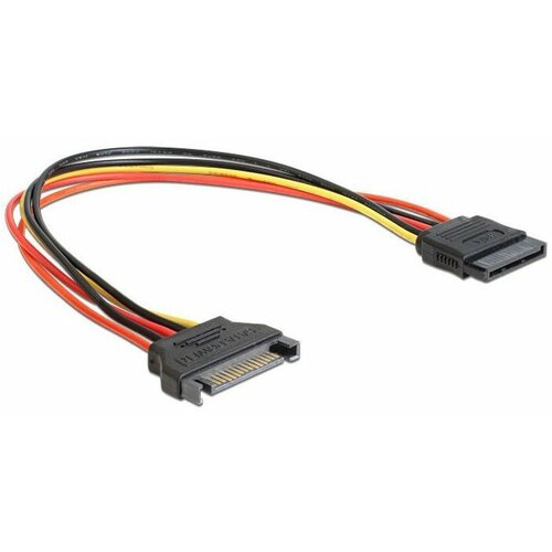 Аксессуар Удлинитель кабеля питания Gembird Cablexpert SATA 15-pin(M) - 15-pin(F) 20cm CC-SATAMF-20CM