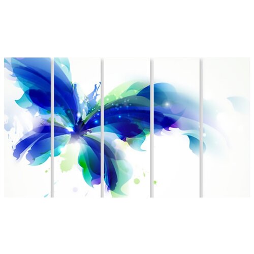 Модульная картина на холсте "Полет бабочки" 120x72 см