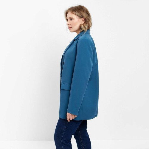Пиджак Minaku, размер 54, бирюзовый, синий