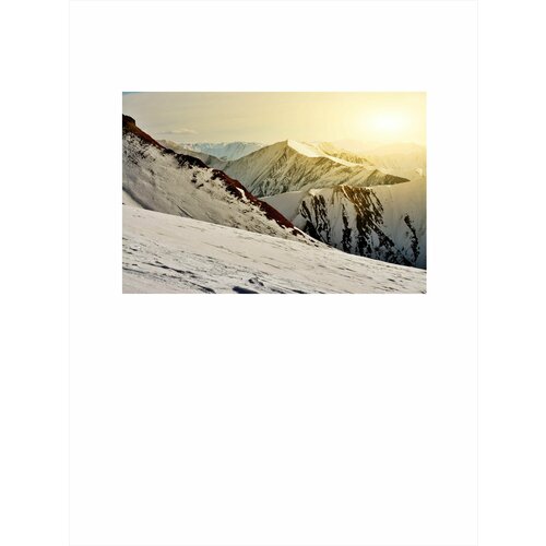 Картина Art IrbisPrint, Снежные горы, 60 х 90 см натуральный холст на подрамнике