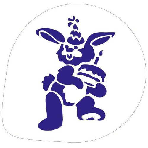 Трафарет для мастики/марципана Кролик с тортом Т103
