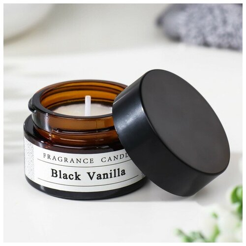 Свеча ароматическая в банке "Black vanilla", 15 гр