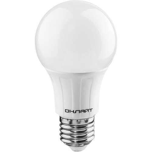 Лампа светодиодная LED Онлайт, E27, A60, 12 Вт, 2700 K, теплый свет