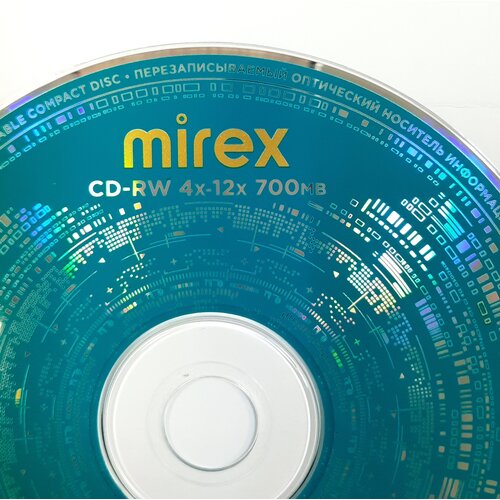 Компакт диск CD-RW 700мБ Mirex*4-12 в конверте, по 5 шт, перезаписываемый.