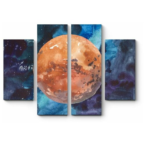 Модульная картина Акварельный Марс 130x98