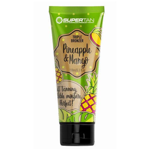 Super Tan Pineapple & Mango крем для загара с бронзатором и коллагеном 150 мл