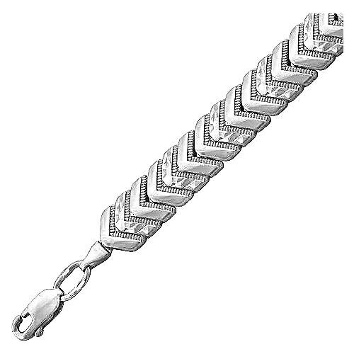 Браслет-цепочка Эстет, серебро, 925 проба, длина 16 см.
