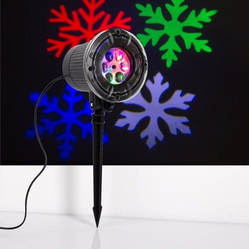 Luazon Lighting Световой прибор «Цветные снежинки», IP65, свечение мульти, 12 В