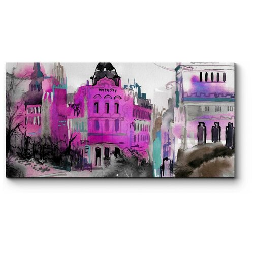 Модульная картина Яркие краски Вены 60x30