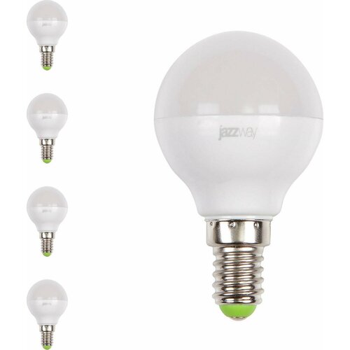 Светодиодная лампа JazzWay PLED Power 11W 4000K 980Лм E14 шар (комплект из 4 шт)