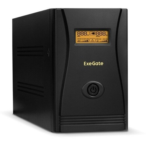 EXEGATE ИБП EP285485RUS ИБП SpecialPro Smart LLB-1000. LCD. AVR. C13. RJ <1000VA 650W, LCD, AVR, 6 IEC-C13, RJ45 11, Black>