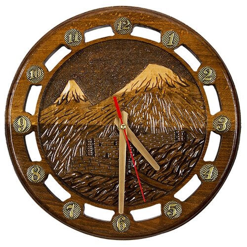 Часы настенные кварцевые Haleyan 705, коричневый