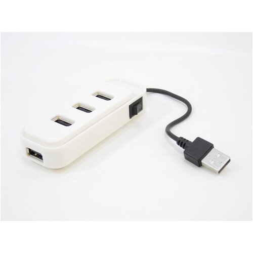 USB-концентратор HB-6004H USB-хаб 4 порта USB Сетевой фильтр Белый
