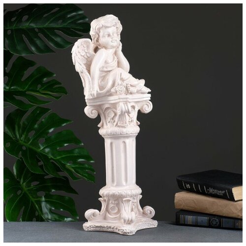 Хорошие сувениры Фигура "Ангел сидя на колонне" состаренный 16х16х51см