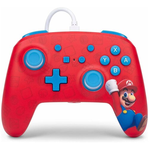 Геймпад (контроллер) проводной PowerA "Woo-hoo! Mario" Enhanced Wired Controller для Nintendo Switch